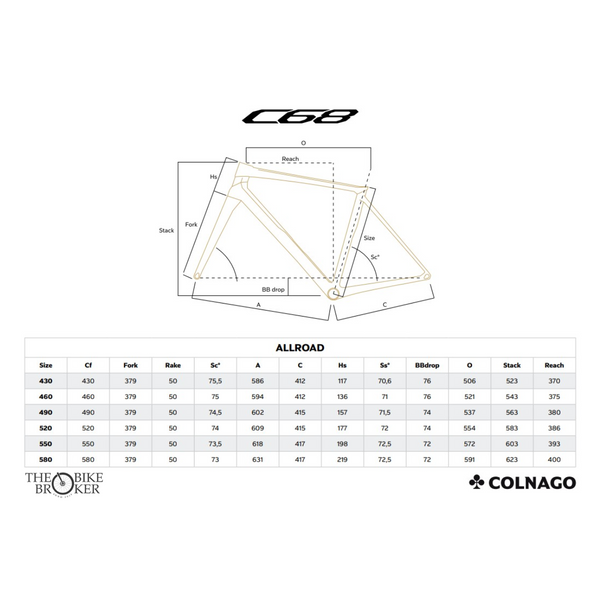Colnago C68 Titanium Disc Road (Kleur HTBK) - Frameset - thebikebroker
